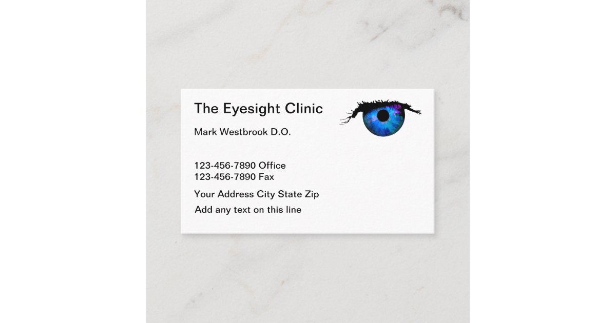 Medical Eye Doctor Business Cards | Zazzle