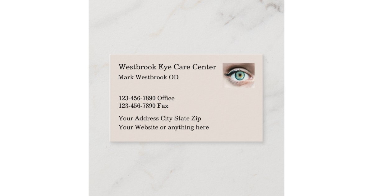 Medical Eye Doctor Ophthalmologist Eye Care Business Card | Zazzle