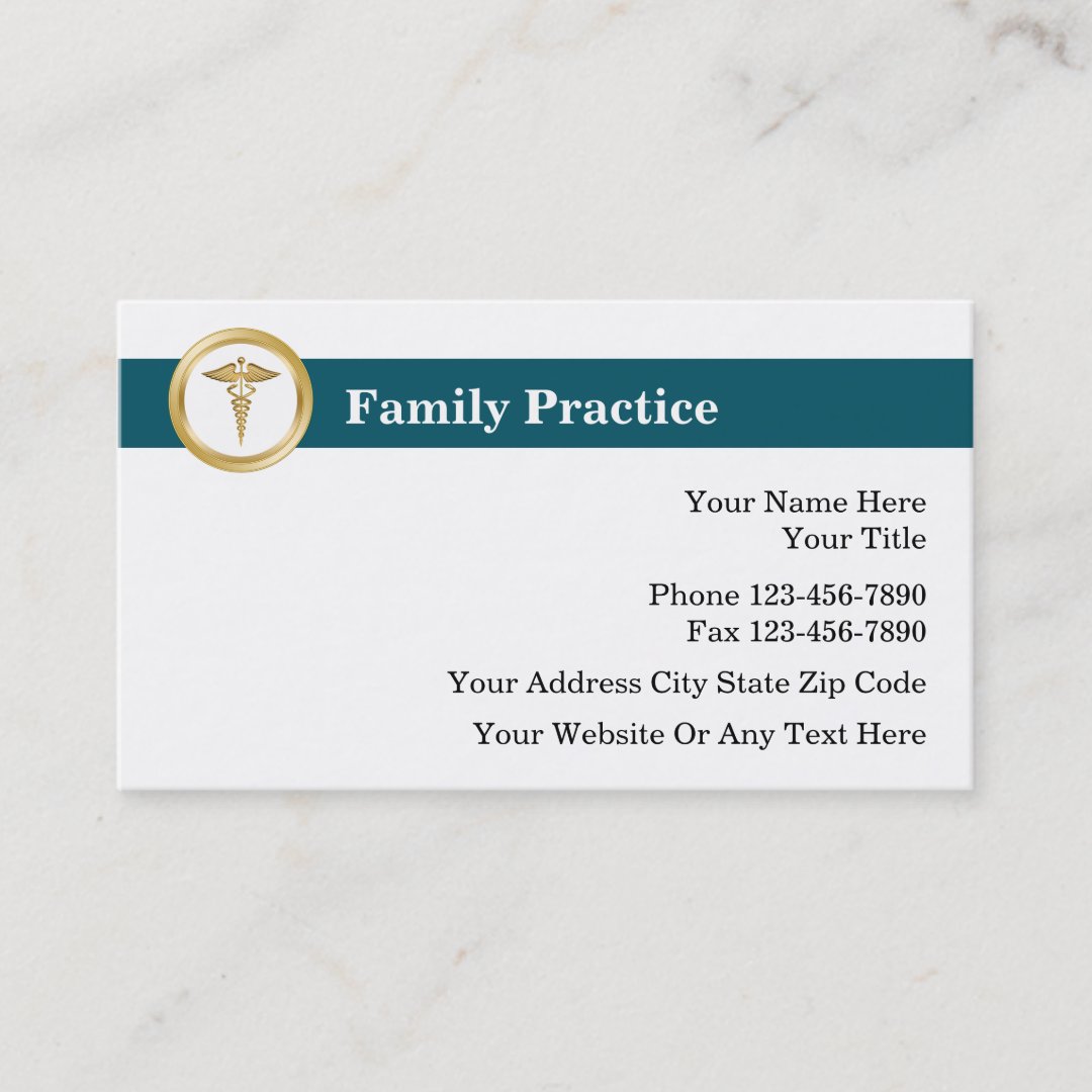 Medical Family Practice Appointment Card | Zazzle