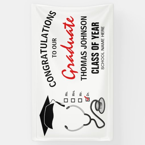Medical Graduate | Congratulations New Doctor Banner | Zazzle