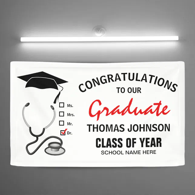 Medical Graduate | Congratulations New Doctor Banner | Zazzle