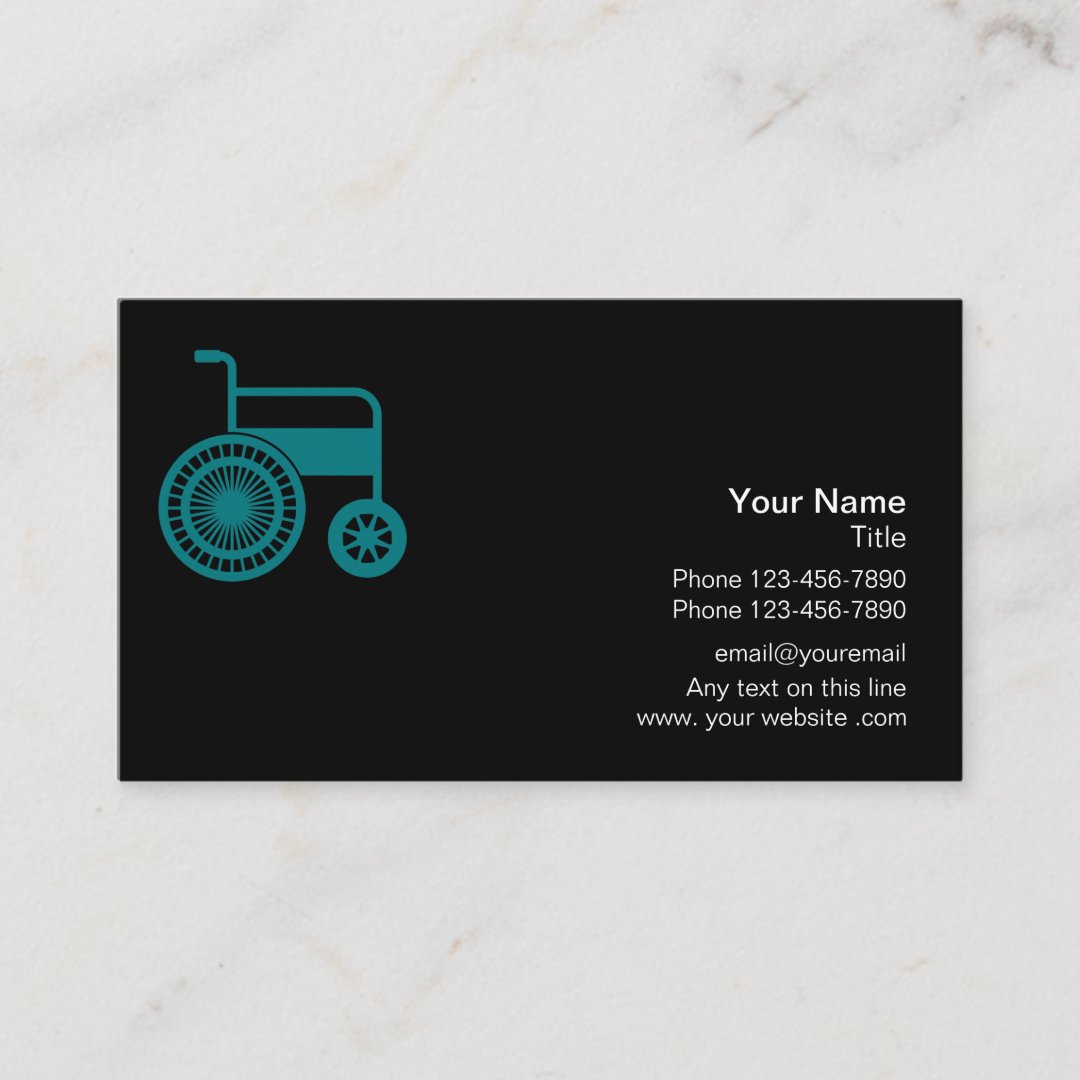 Medical Handicap Assistance Business Card | Zazzle