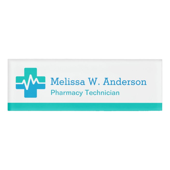 Medical Health Care Clinic Practitioner Name Tag | Zazzle.com
