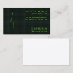 Medical Heart Monitor Business Card | Zazzle