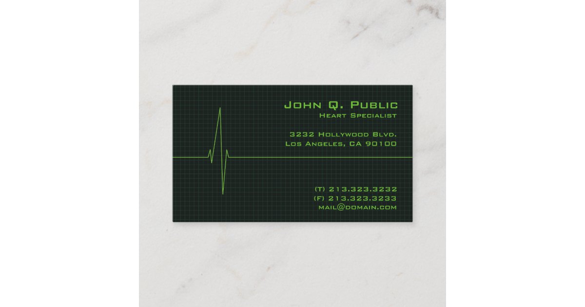 Medical Heart Monitor Business Card | Zazzle