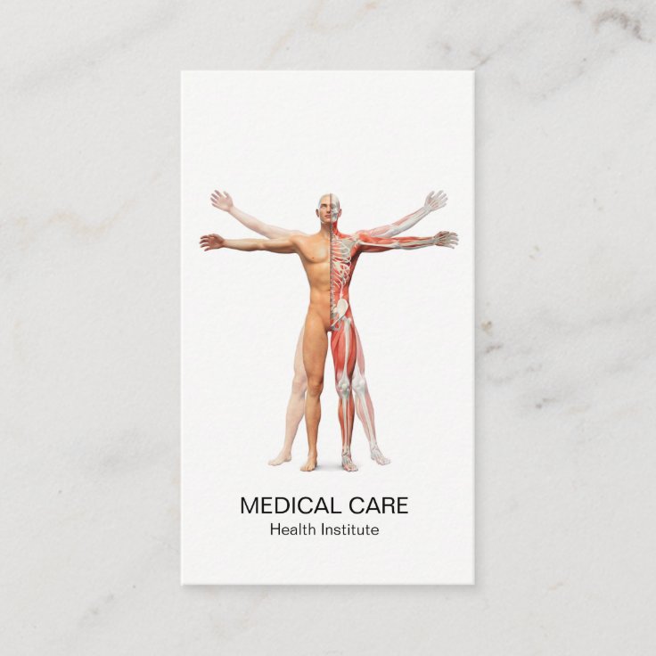 Medical Human Body Skeleton Muscles Business Card | Zazzle