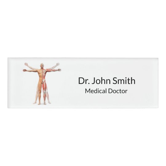 Medical Human Body Skeleton Muscles - Name Tag | Zazzle.com