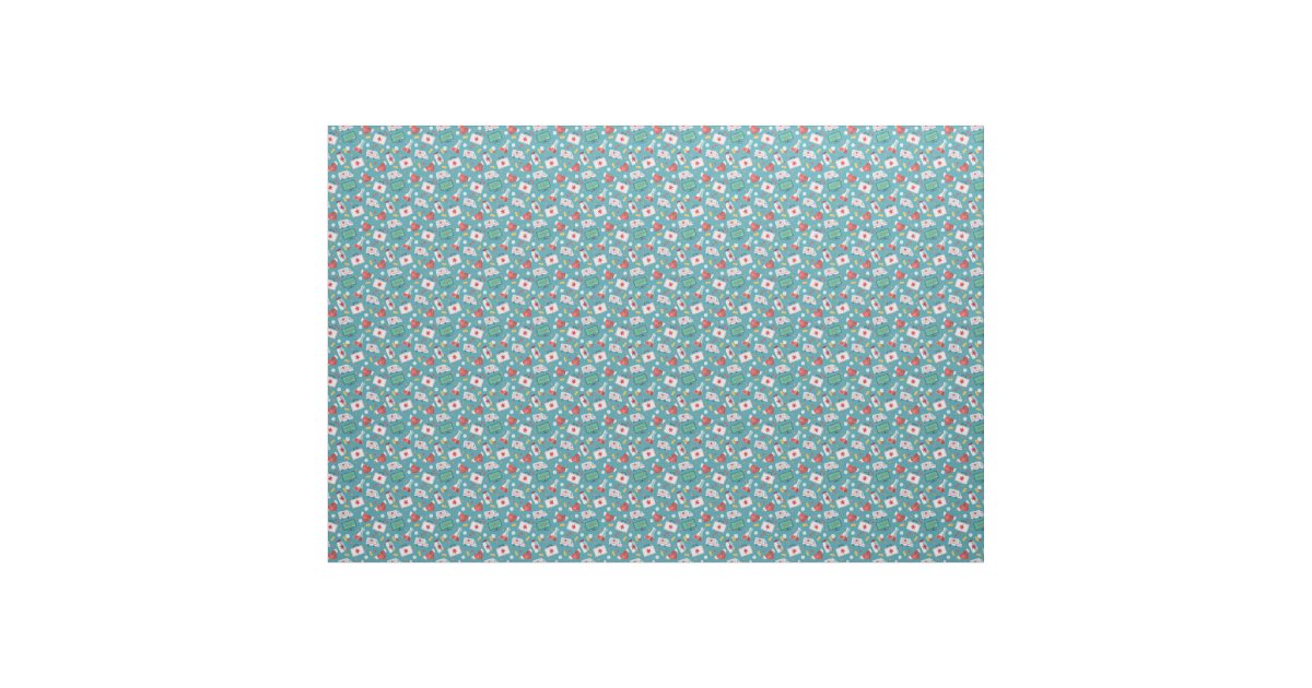 Medical Icon Pattern Fabric | Zazzle