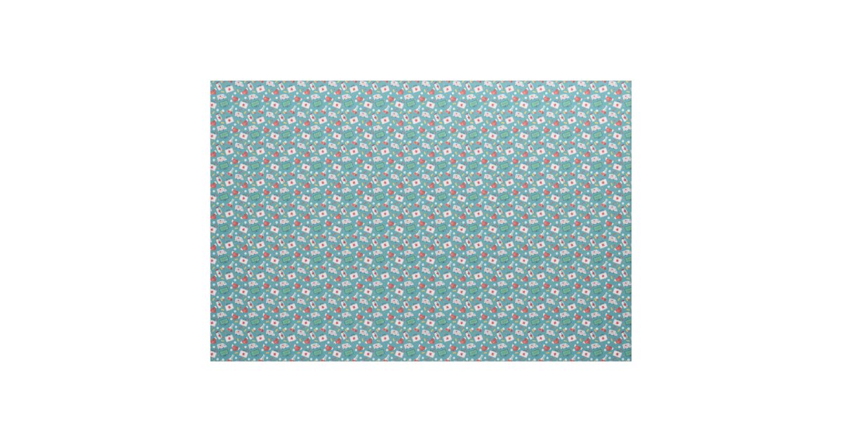 Medical Icon Pattern Fabric | Zazzle