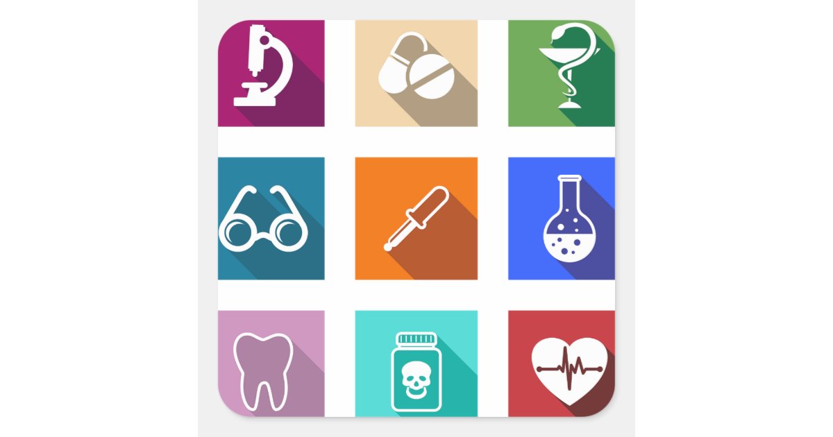 Medical Icons Stickers | Zazzle