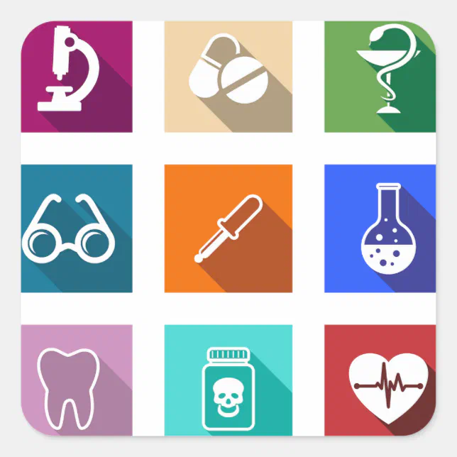Medical Icons Stickers | Zazzle