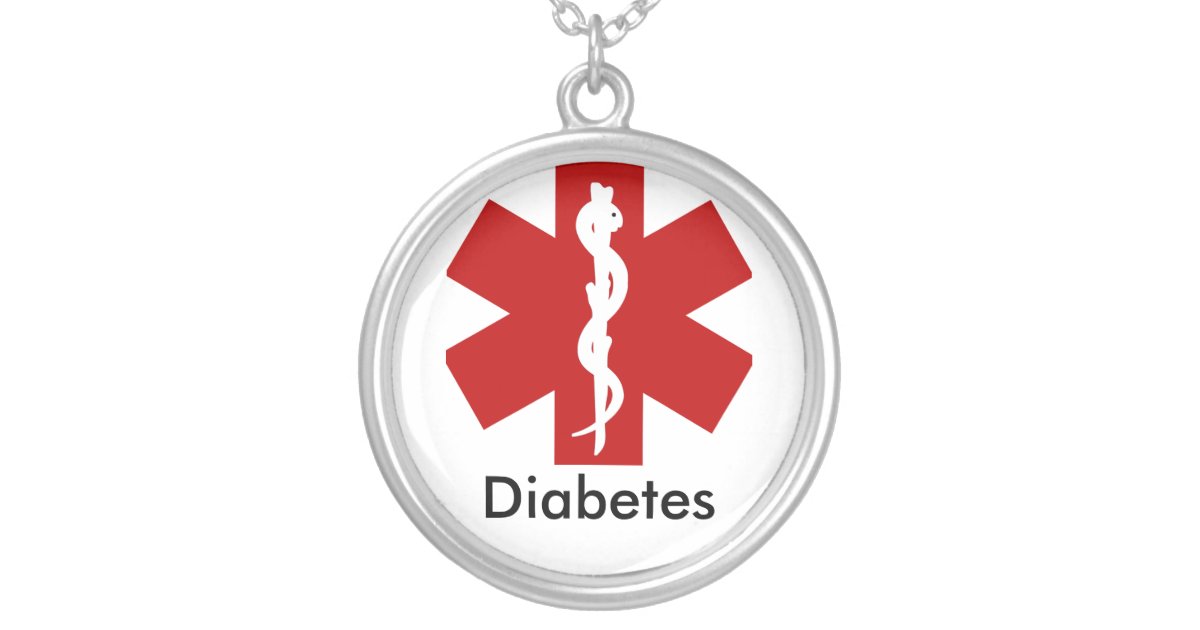 Medical ID Alert Necklace - Diabetes | Zazzle