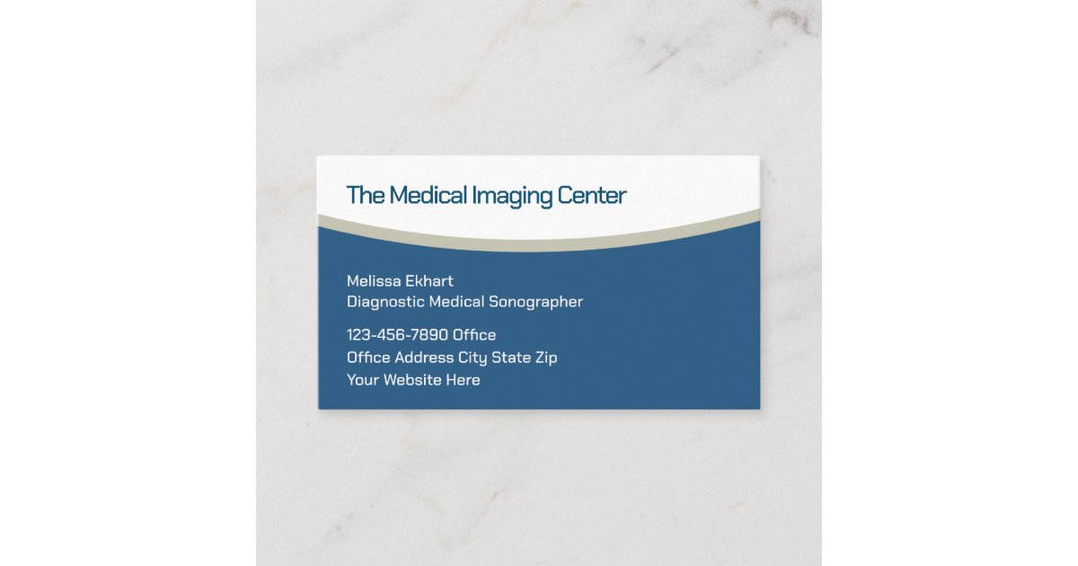 Medical Imaging Diagnostic Medical Sonographer Business Card | Zazzle