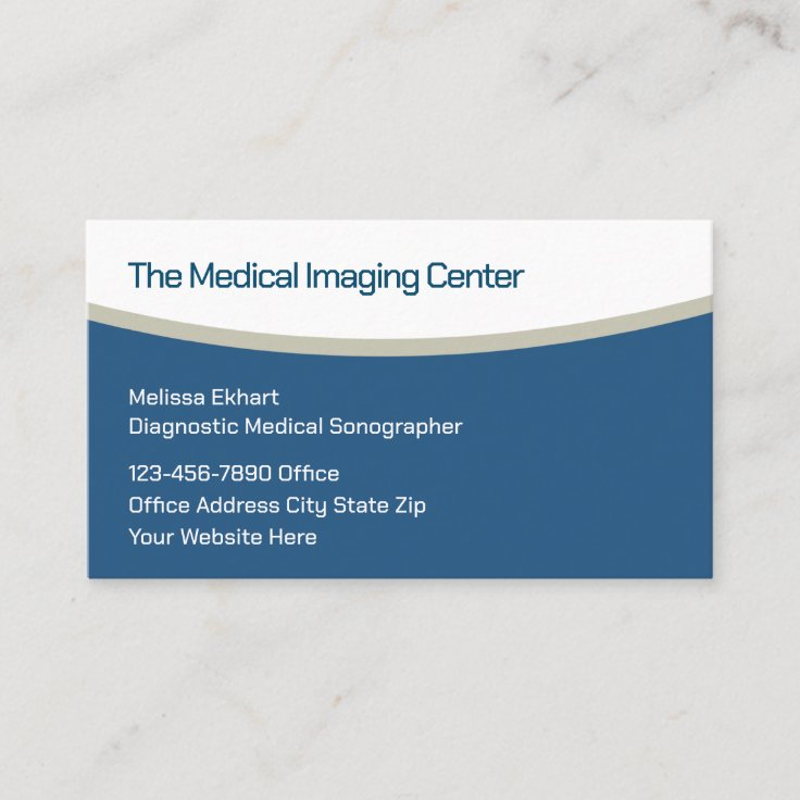 Medical Imaging Diagnostic Medical Sonographer Business Card | Zazzle