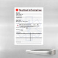 Medical Information Emergency Refrigerator Magnetic Dry Erase Sheet ...