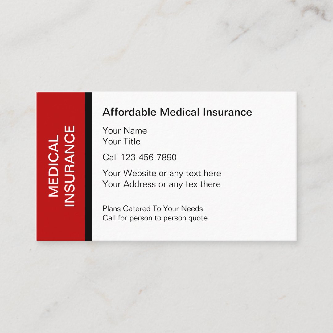 Medical Insurance Business Cards | Zazzle