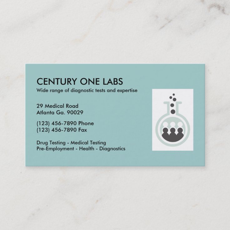 Medical Lab Business Cards | Zazzle