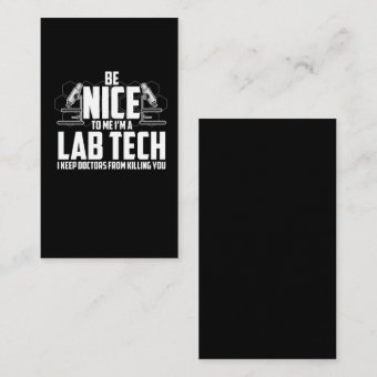 Medical Lab Tech Gift - Laboratory Technician Business Card | Zazzle
