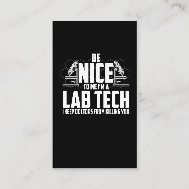 Medical Lab Tech Gift - Laboratory Technician Business Card | Zazzle