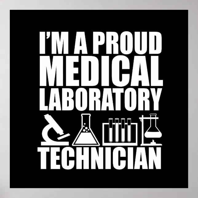 Medical lab tech laboratory technician poster | Zazzle