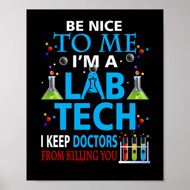 Medical Lab Tech Laboratory Technician Poster | Zazzle