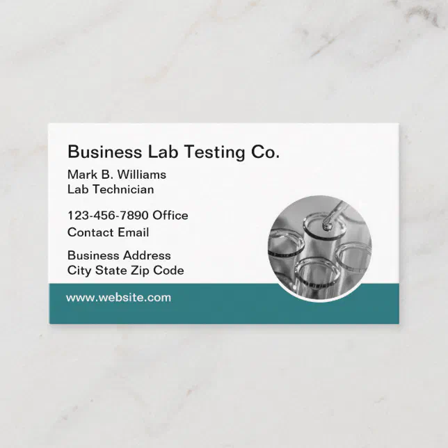 Medical Lab Testing Services Business Card | Zazzle