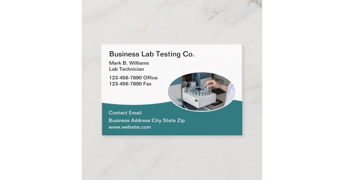Medical Lab Testing Services Modern Business Card | Zazzle