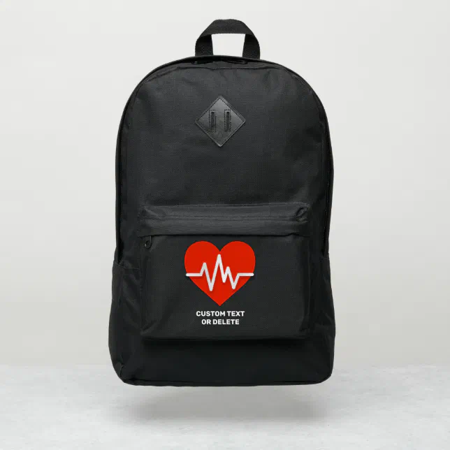 Medical Logo Red Heart EKG Heartbeat Nurse Doctor Port Authority ...