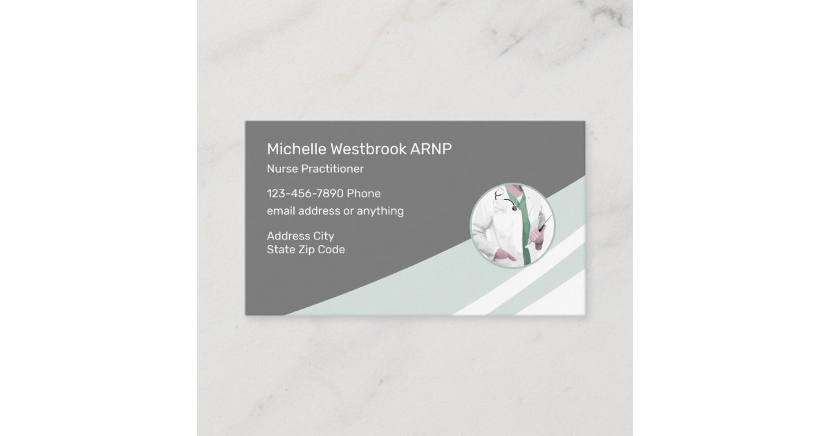 Medical Nurse Practitioner Professionally Designed Business Card | Zazzle