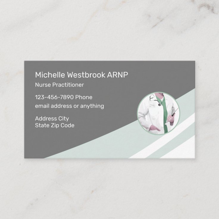 Medical Nurse Practitioner Professionally Designed Business Card | Zazzle