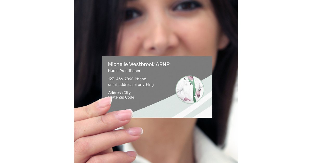 Medical Nurse Practitioner Professionally Designed Business Card | Zazzle