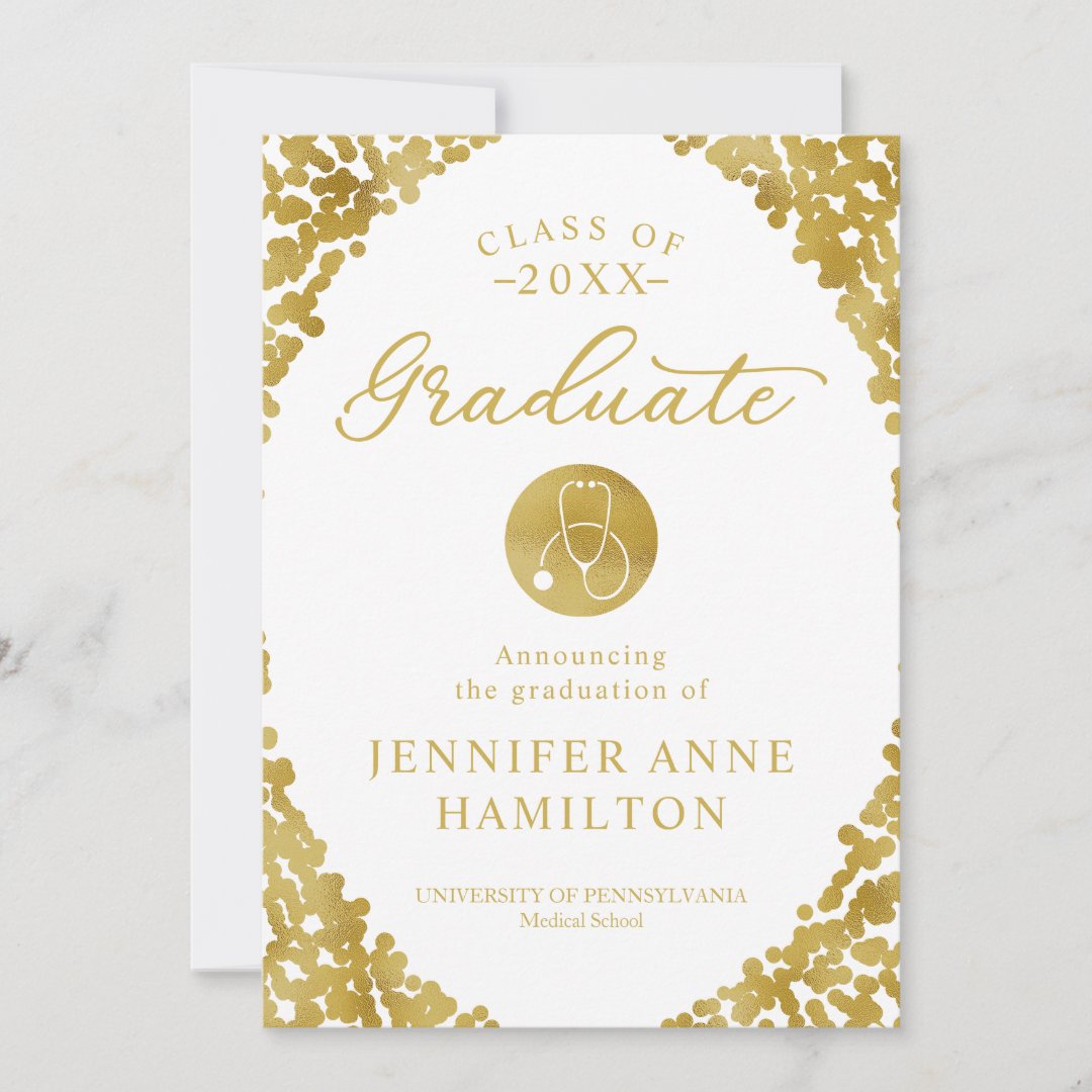 Medical Nursing Graduation Announcement Photo Card | Zazzle
