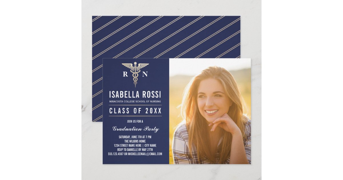 Medical Nursing School Graduation Invitations | Zazzle