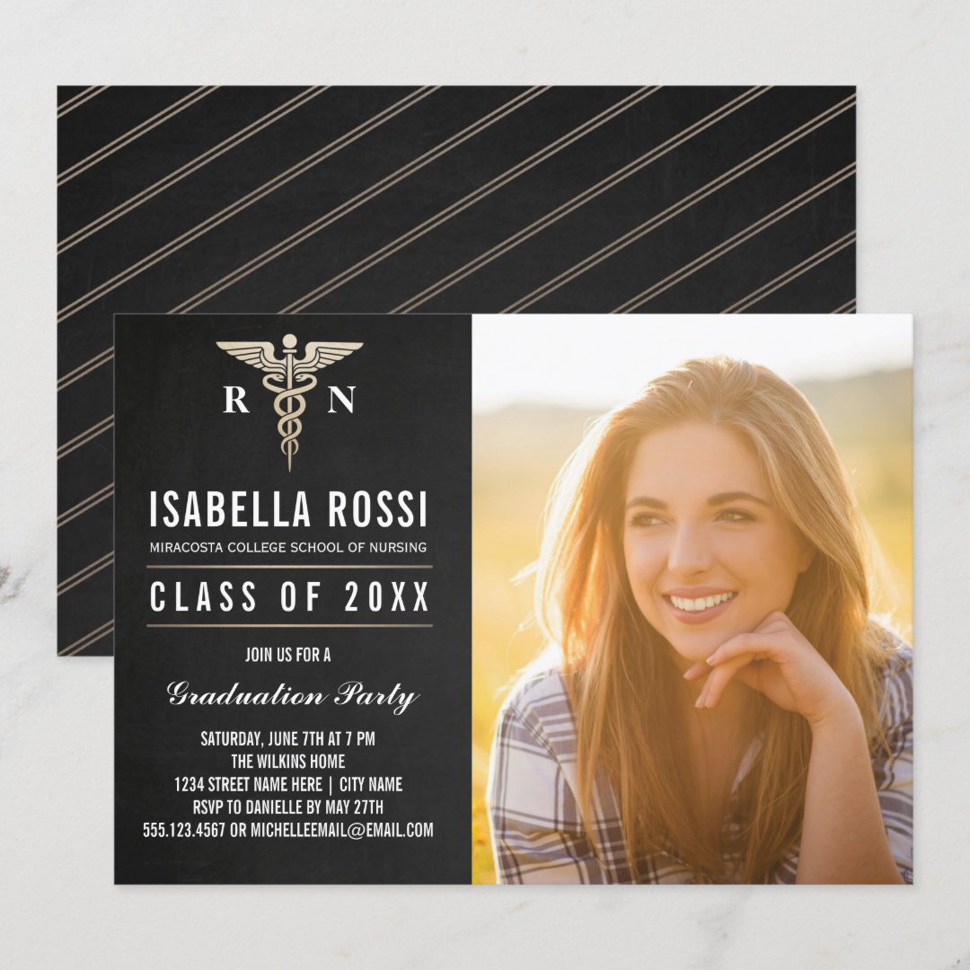 Medical Nursing School Graduation Invitations | Zazzle