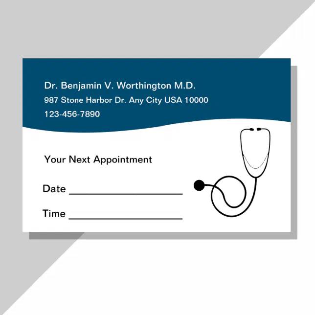 Medical Office Patient Appointment Cards | Zazzle