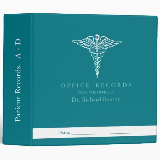 Medical Office Records Custom Binders | Zazzle.com