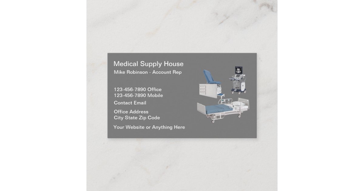 Medical Office Supply Equipment Business Cards | Zazzle