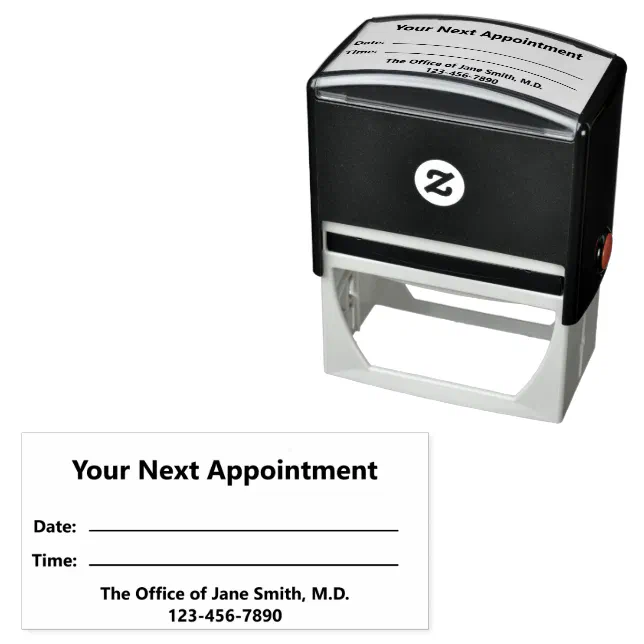Medical Office Your Next Appointment Reminder Self-inking Stamp | Zazzle