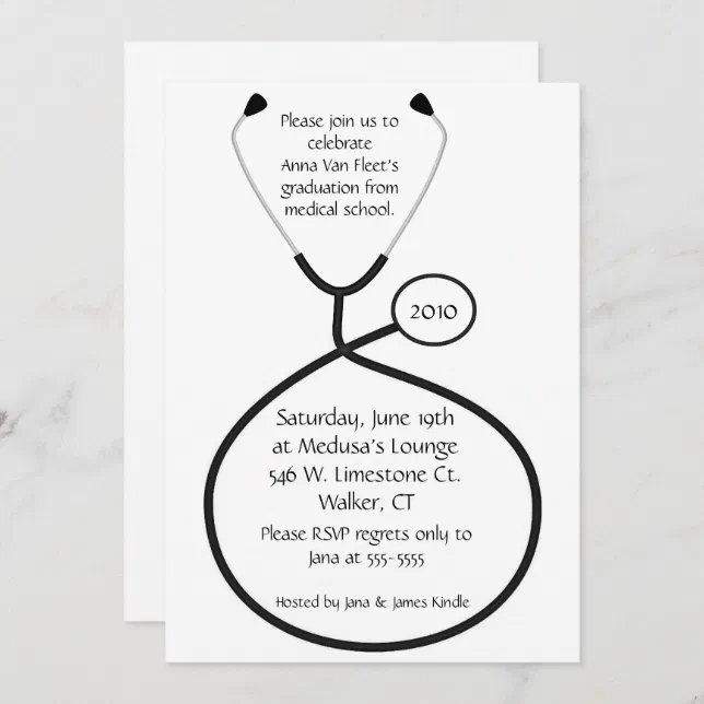 Medical or Nursing Graduation Party Invitation | Zazzle