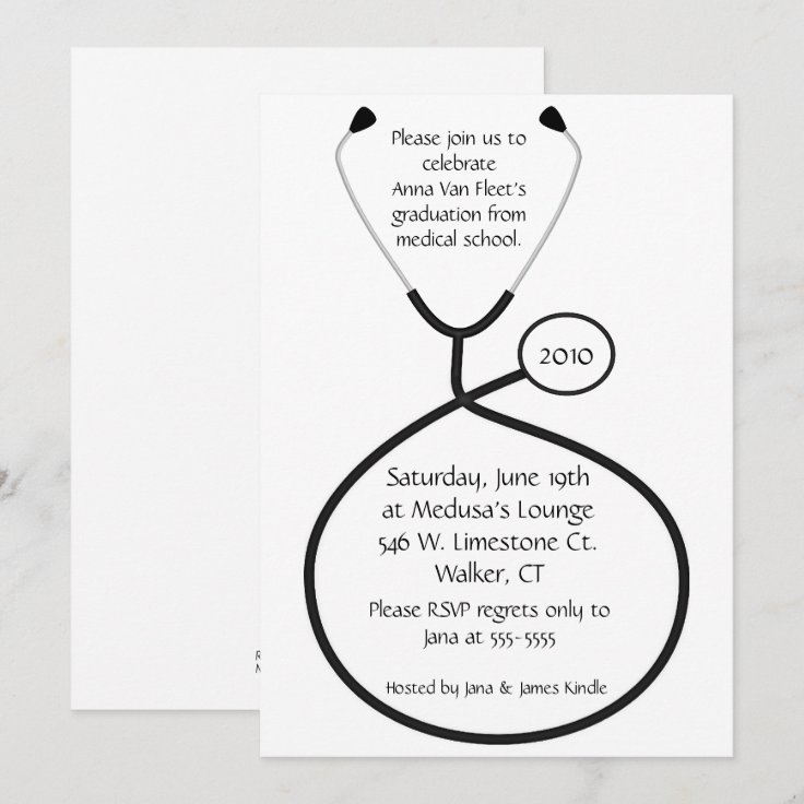 Medical or Nursing Graduation Party Invitation | Zazzle