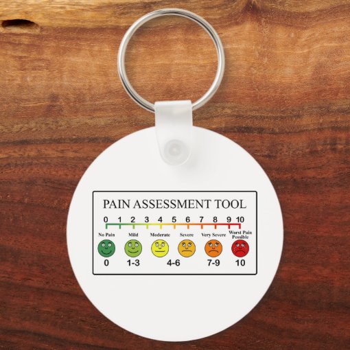 Medical Pain Assessment Tool Chart Keychain | Zazzle