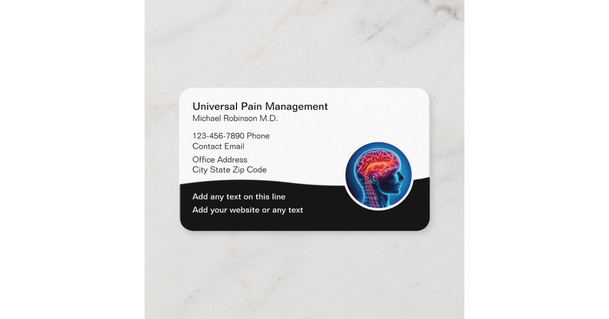 Medical Pain Management Doctor Business Card | Zazzle