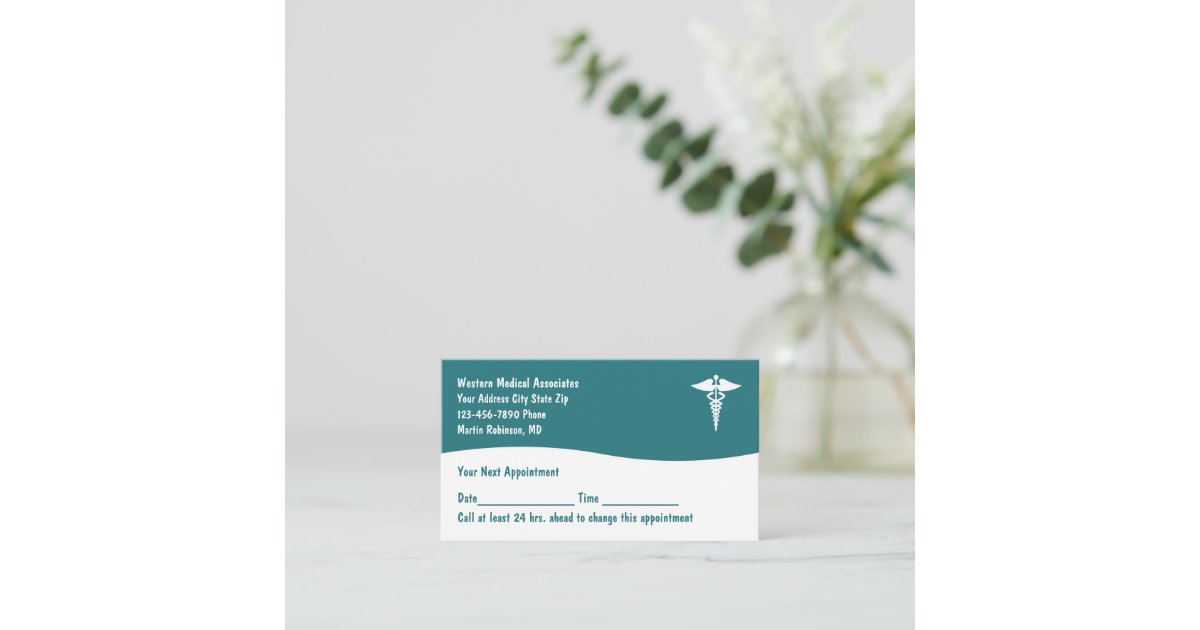 Medical Patient Appointment Business Cards | Zazzle
