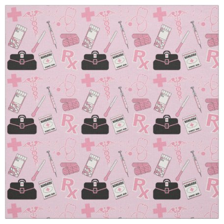 Medical Design Pattern Fabric | Zazzle