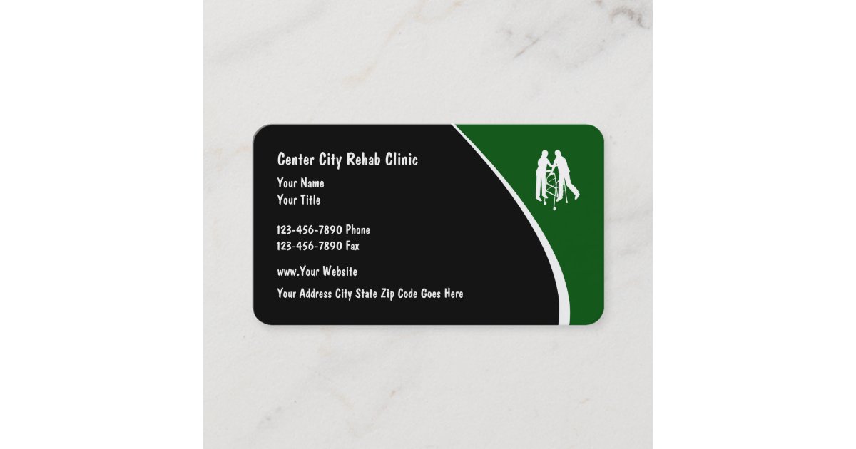 Medical Physical Therapists Rehab Business Cards | Zazzle