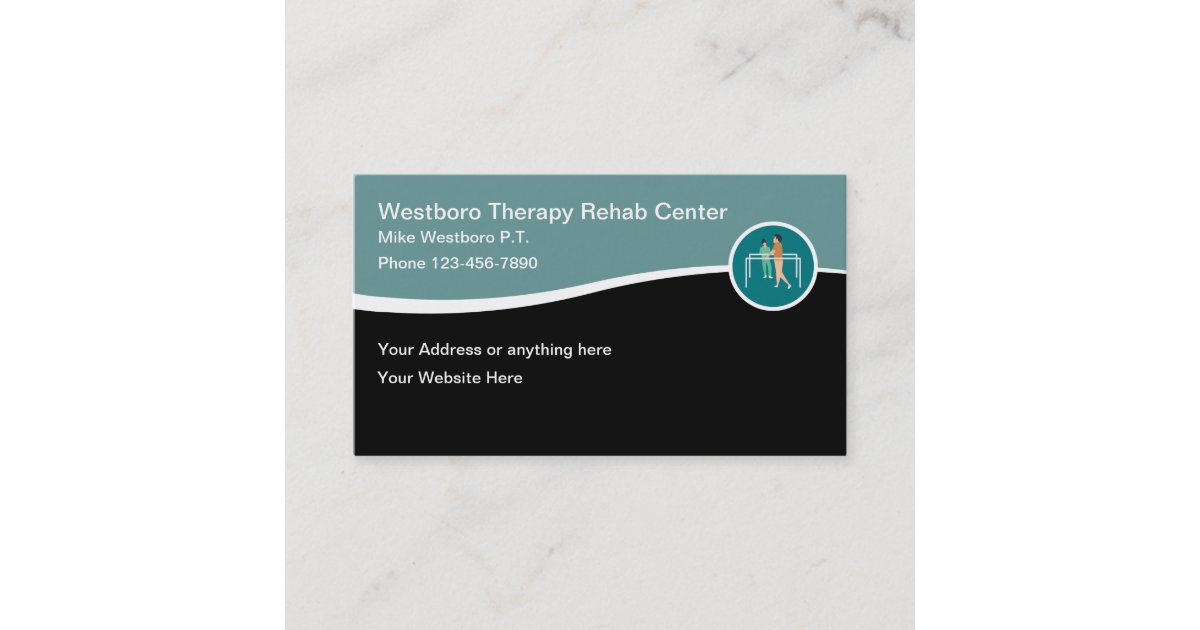Medical Physical Therapy Rehab Center Business Card | Zazzle