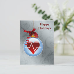 medical profession cardio Holiday Cards | Zazzle