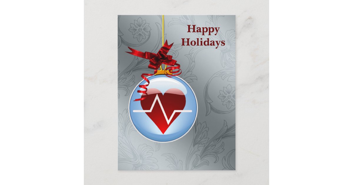 medical profession cardio Holiday Cards | Zazzle