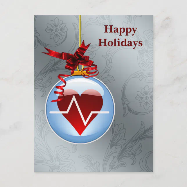 medical profession cardio Holiday Cards | Zazzle