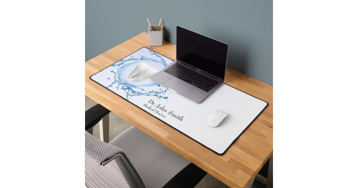 Medical Professional Dentist Dental Tooth Water Desk Mat | Zazzle